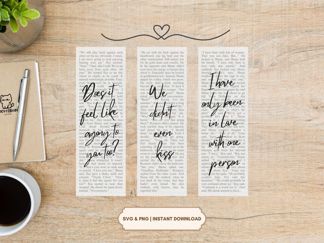 Heated Rivalry Quote Bookmarks Set of 3 | Shane Hollander, Ilya Rozanov ...