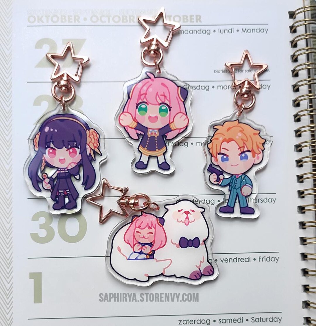 Spy Family Anya Yor Loid Acrylic Keychain - Etsy