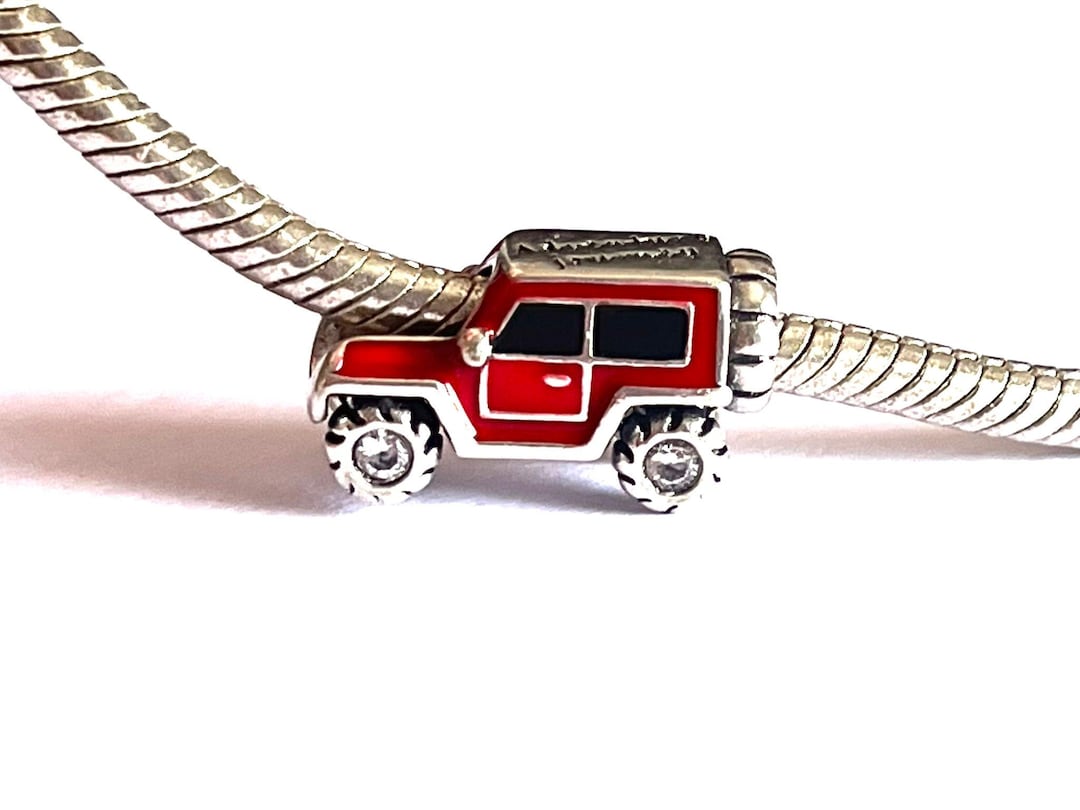 Silver Jeep Truck Charm Ideal for Use on Pandora or Other Bracelets ...