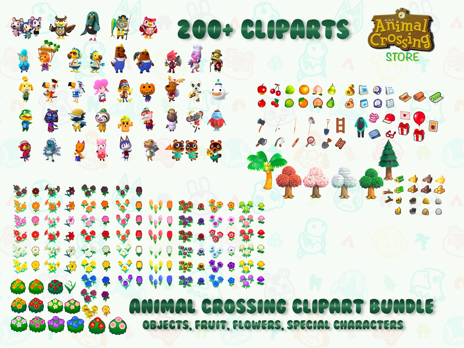 200+ Clipart Bundle | Animal Crossing New Horizons | ACNH Game ...