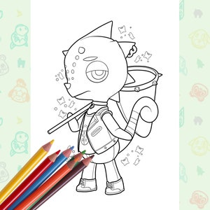 Animal Crossing New Horizons Coloring Book/ 4 Coloring Pages/ ACNH Game ...