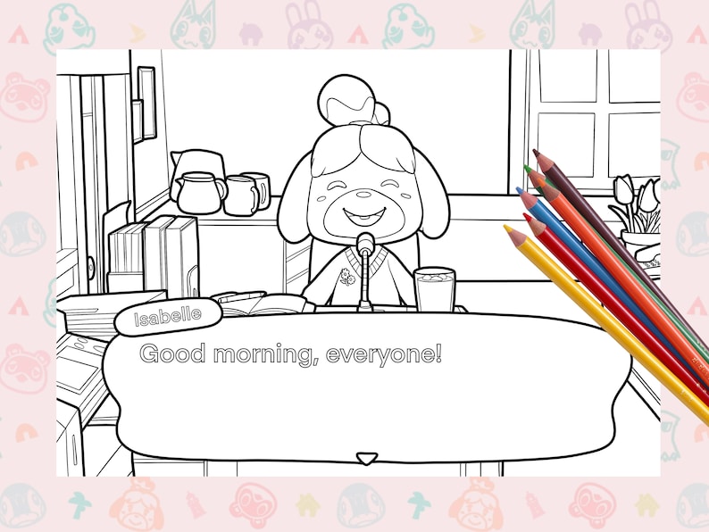 Animal Crossing New Horizons Coloring Pages for Adults and Kids/ ACNH ...
