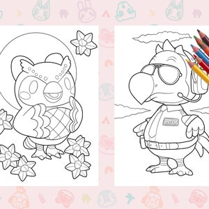 Animal Crossing New Horizons Coloring Pages/acnh Game/4 Activity Pages ...