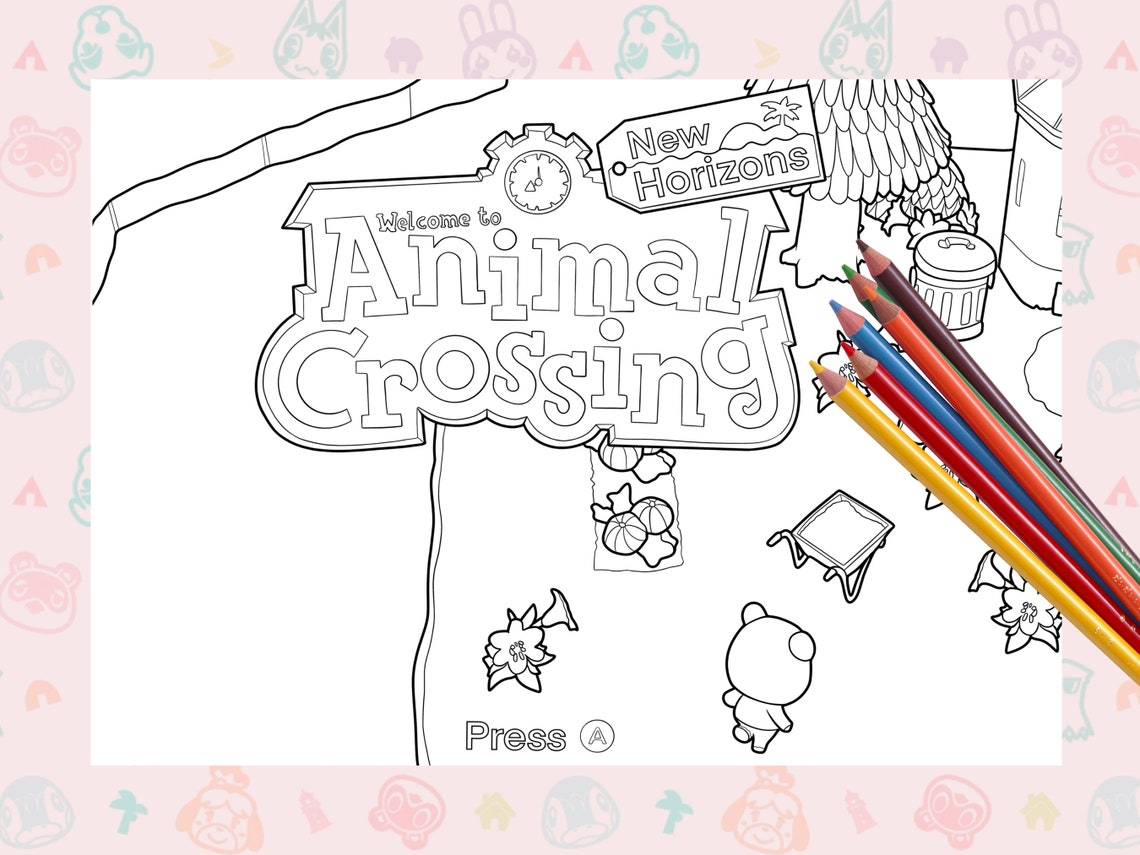 Animal Crossing New Horizons Coloring Pages for Adults and Kids/ ACNH ...