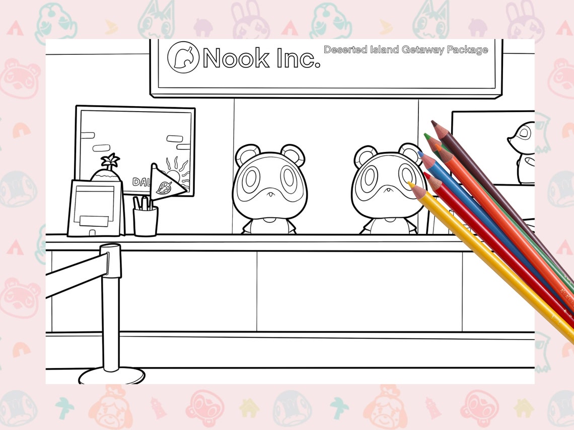 Animal Crossing New Horizons Coloring Pages for Adults and Kids/ ACNH ...