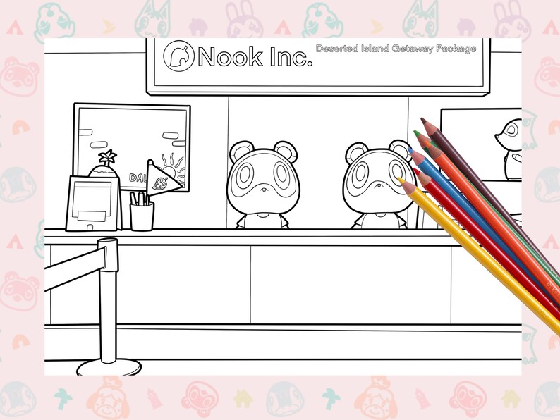 Animal Crossing New Horizons Coloring Pages for Adults and Kids/ ACNH ...
