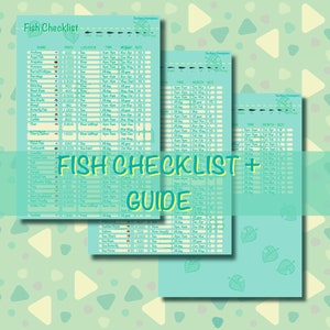 Animal Crossing New Horizons Fish List Guide and Checklist Emisfero Sud ...