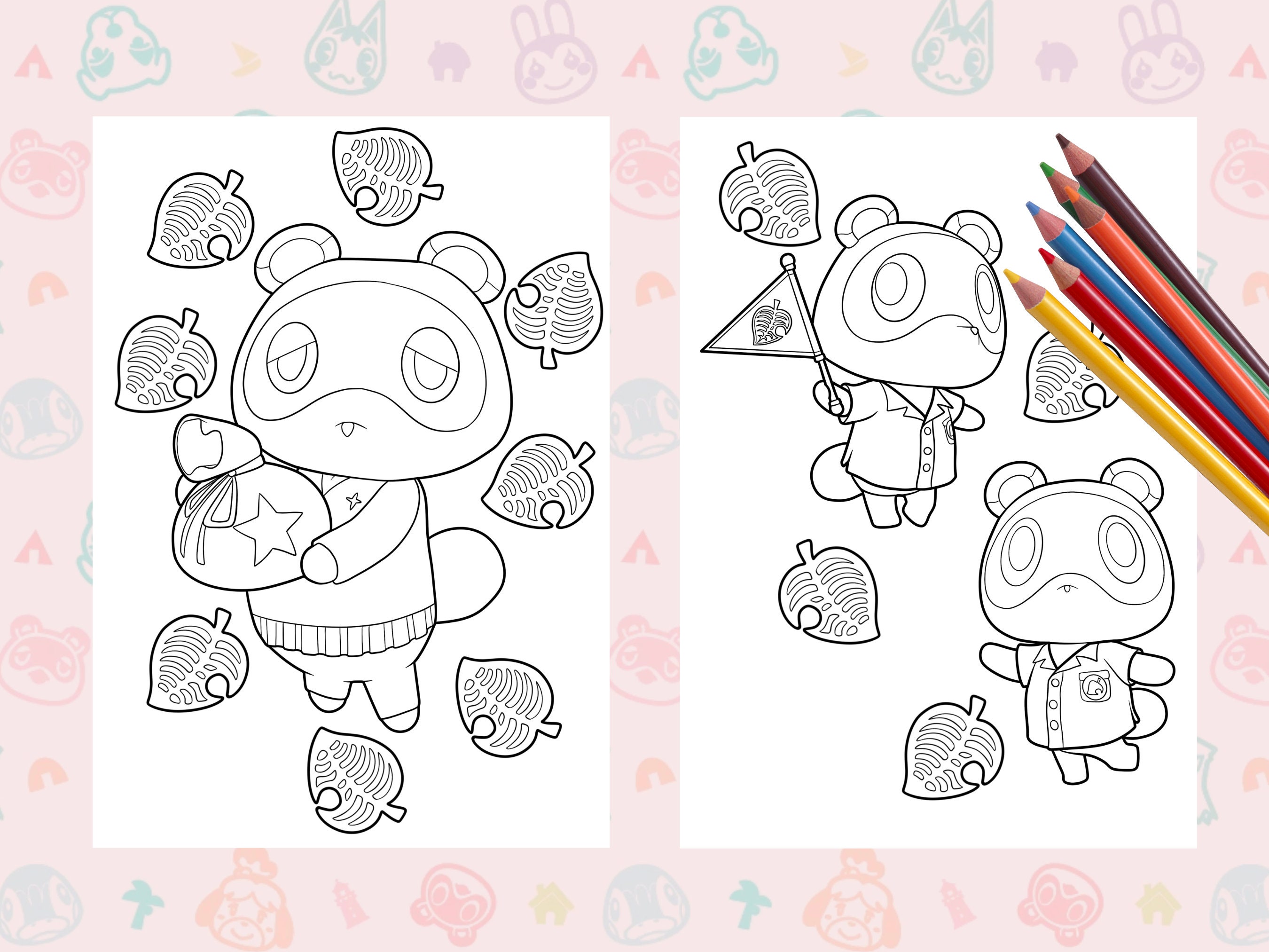 Animal Crossing New Horizons Coloring Pages/acnh Game/4 Activity Pages ...