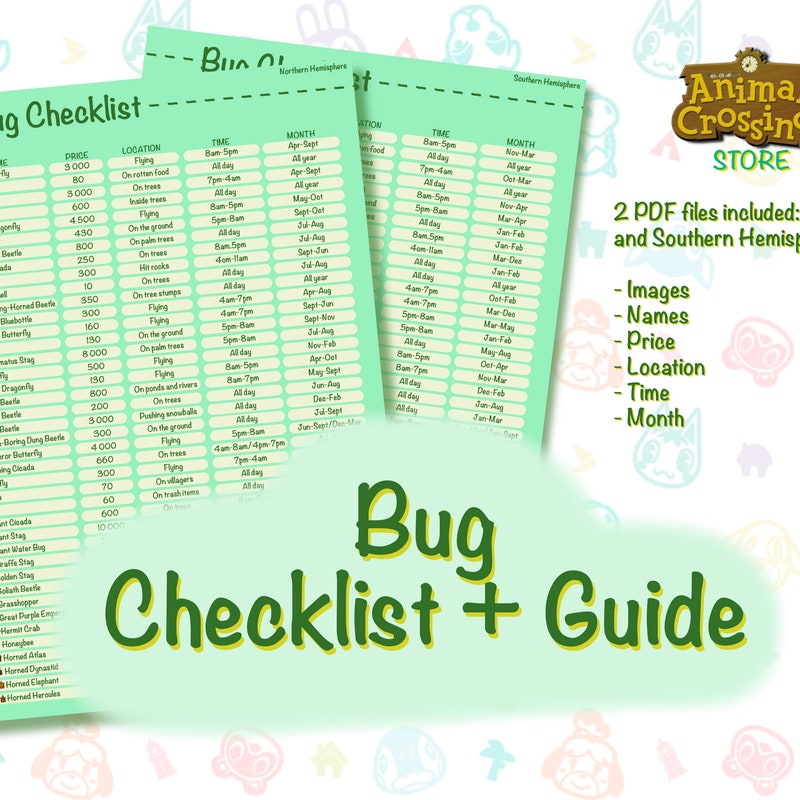 Acnh Printable List - Etsy