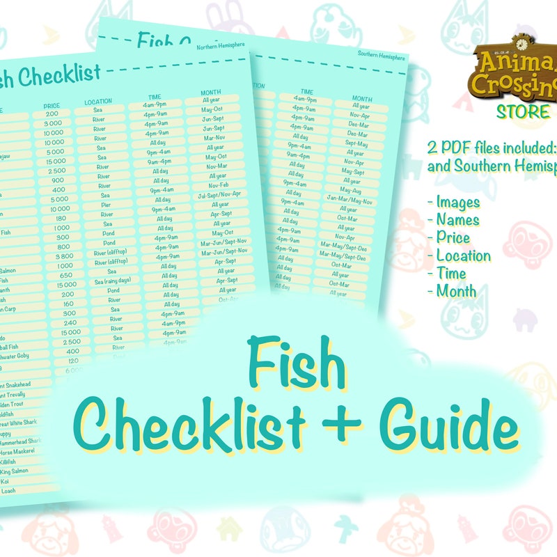 Acnh Printable List - Etsy