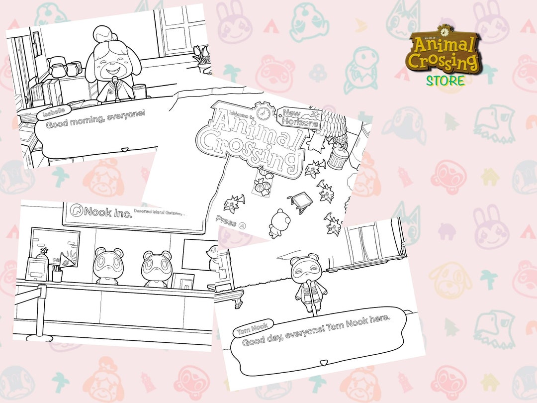 Animal Crossing New Horizons Coloring Pages for Adults and Kids/ ACNH ...