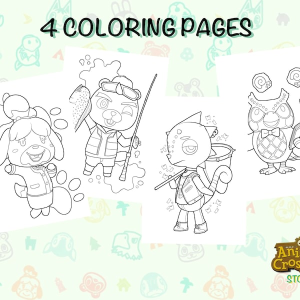Acnh Coloring Pages - Etsy