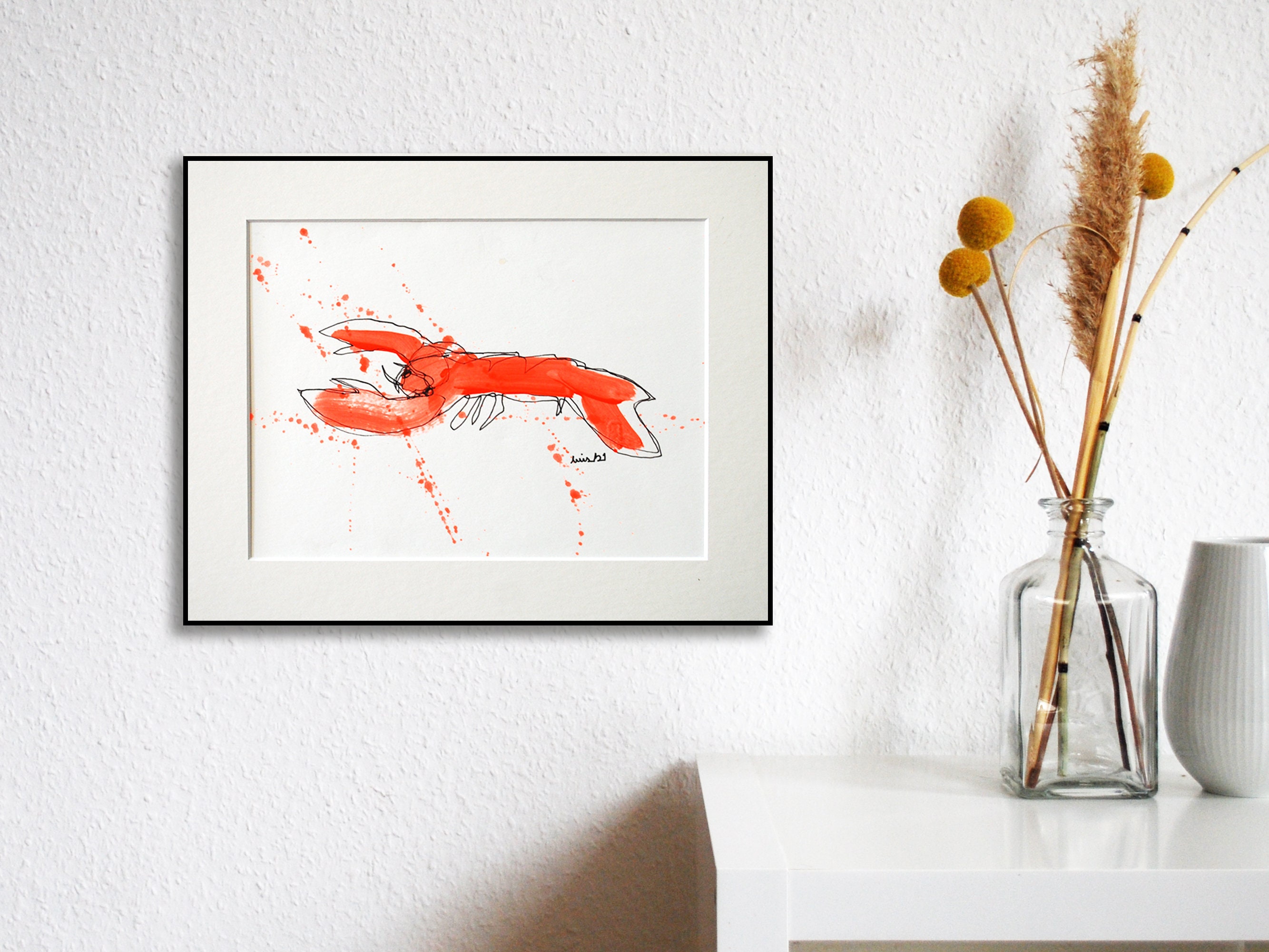 KLEINER HUMMER I Line Drawing I 30 X 24 Cm I Fineliner and - Etsy