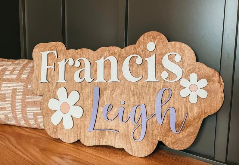 Floral Nursery Sign, Baby Girl Nursery Sign, Baby Girl Decor, Baby Girl ...