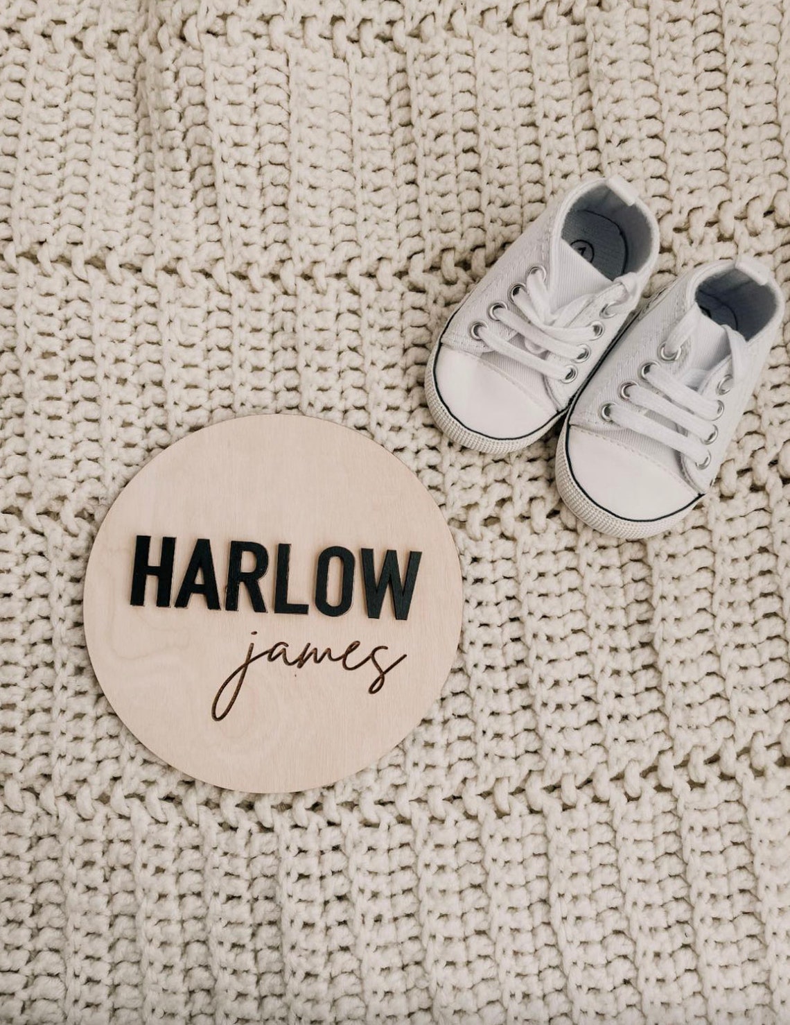 Baby Birth Announcement Sign, Baby Name Sign for Hospital, Wooden Baby ...
