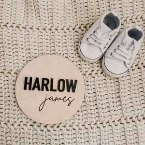 Baby Birth Announcement Sign, Baby Name Sign for Hospital, Wooden Baby ...