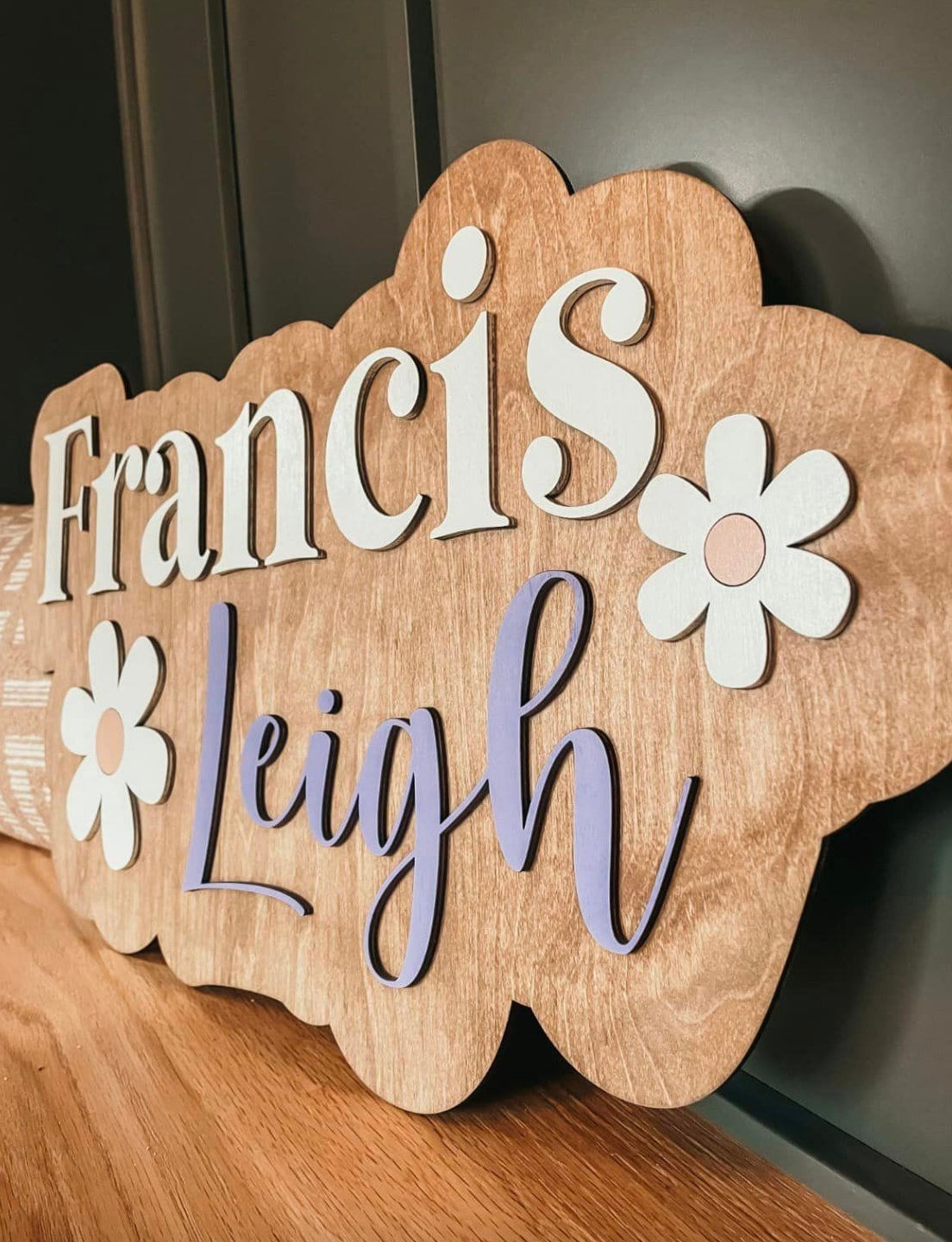 Floral Nursery Sign, Baby Girl Nursery Sign, Baby Girl Decor, Baby Girl ...