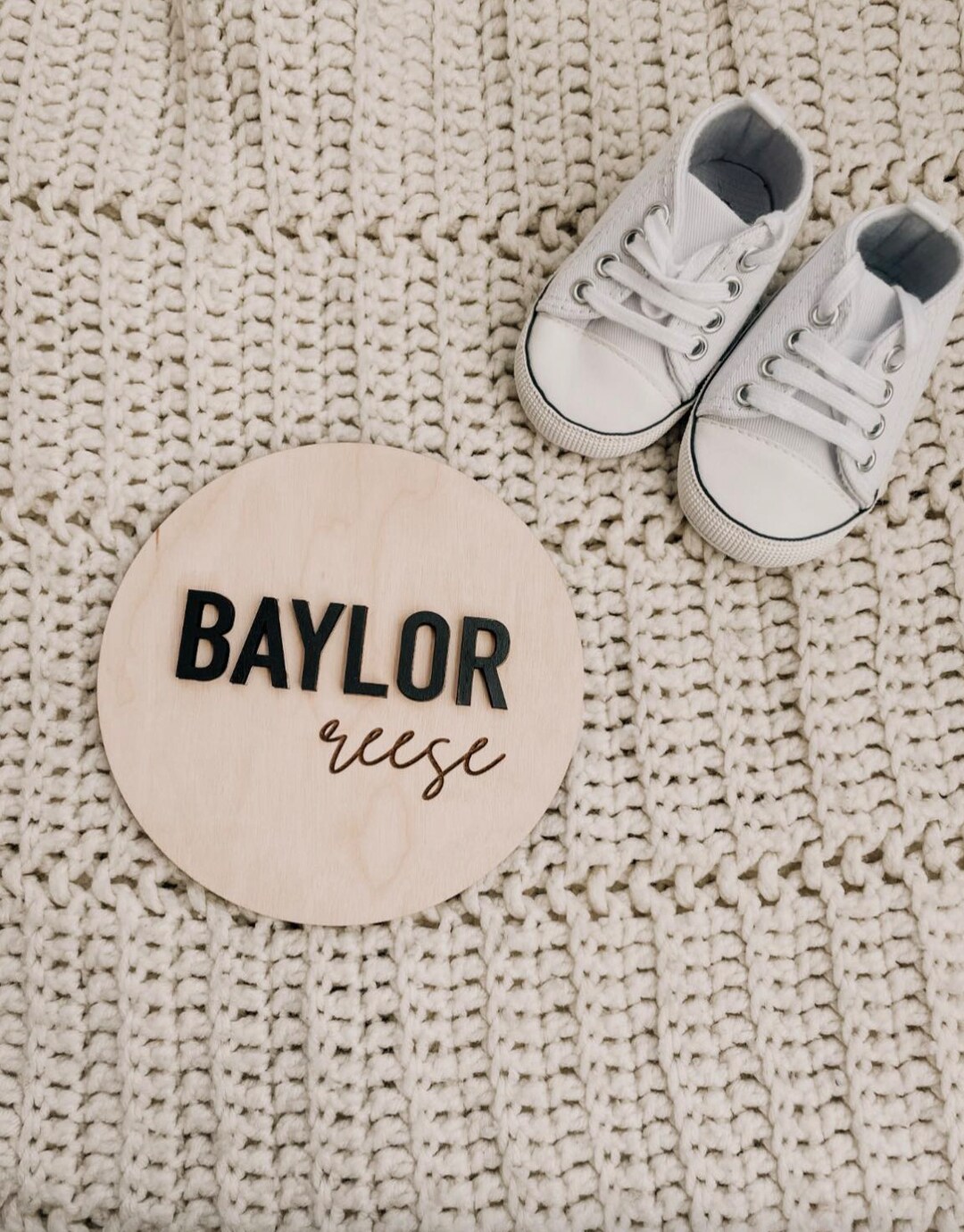 Baby Birth Announcement Sign, Baby Name Sign for Hospital, Wooden Baby ...