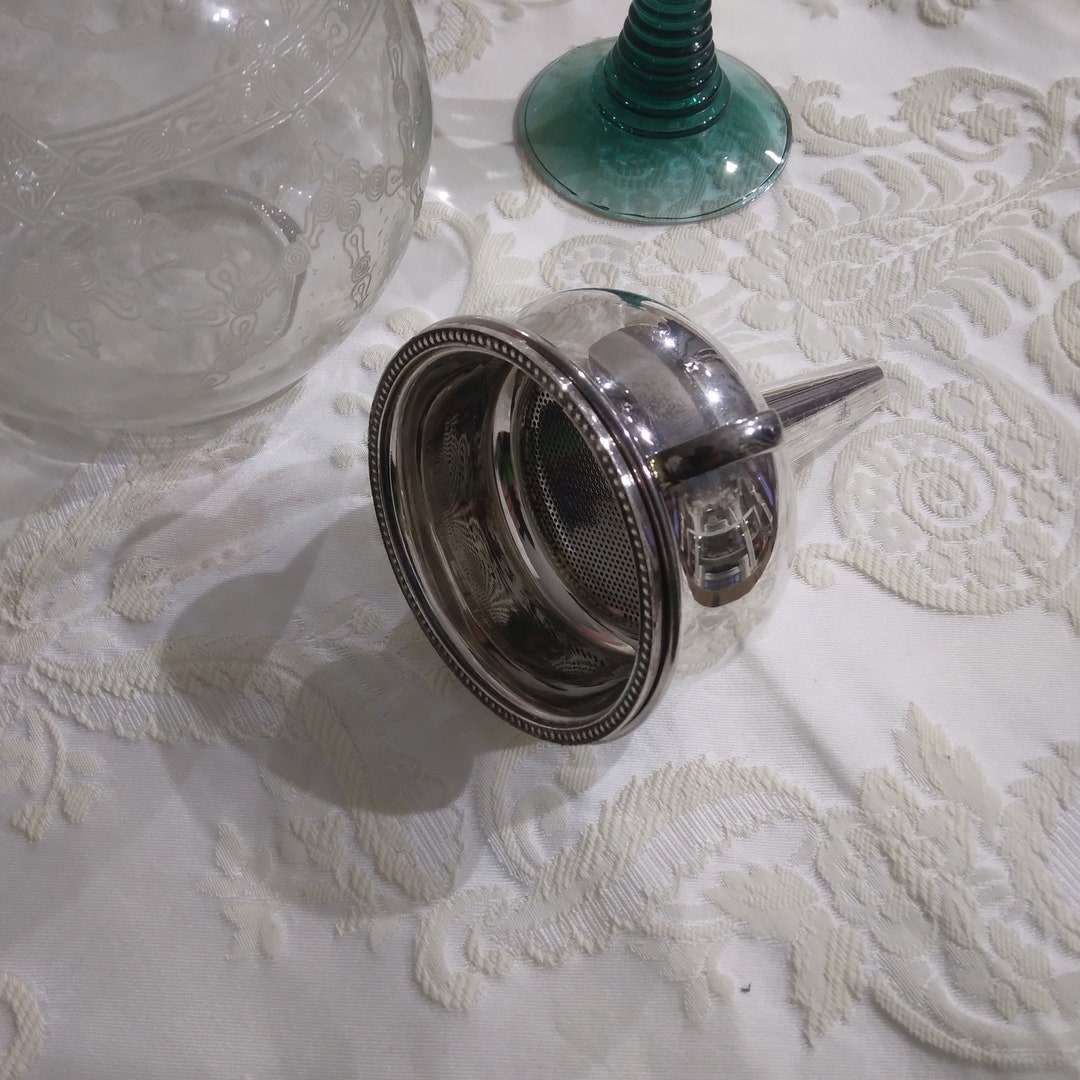 Old Wine Funnel Decanting Funnel Around 1900 Vintage EPNS Sheffield ...