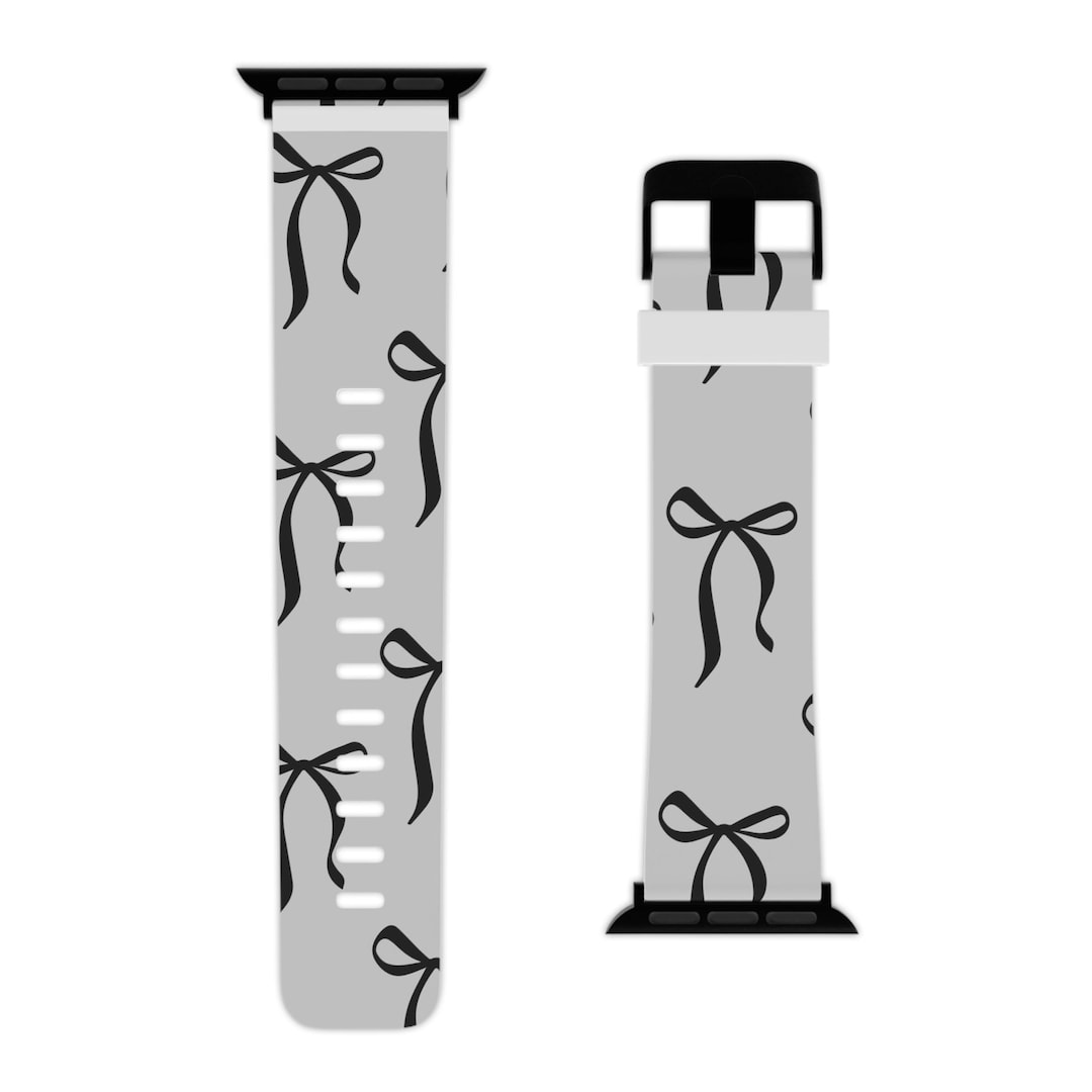 Elegant Bow Pattern Apple Watch Band, Stylish Watch Strap for Women ...