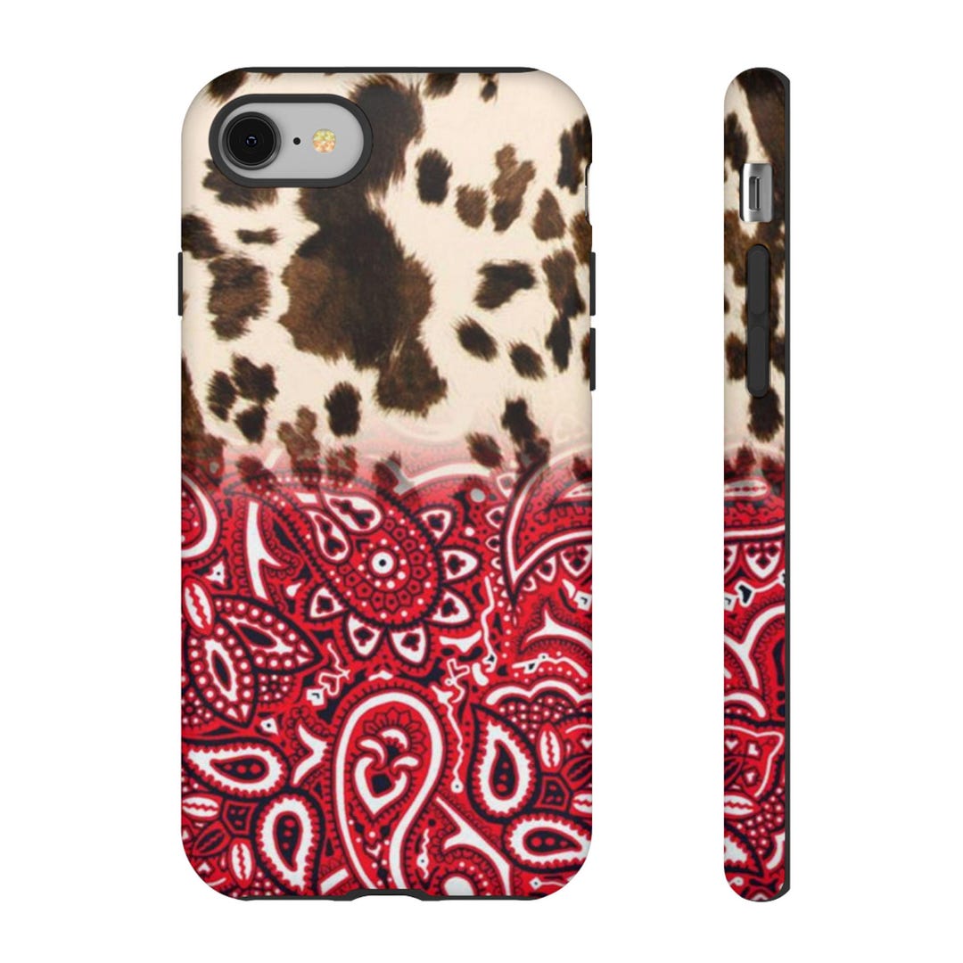 Wild West Phone Case, Boho Cow Print Design, Rustic Vibe, Perfect Gift ...