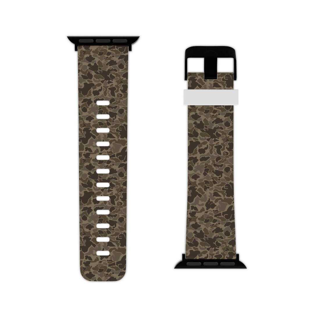 Camouflage Apple Watch Band, Adjustable Silicone Strap, Trendy Fitness ...