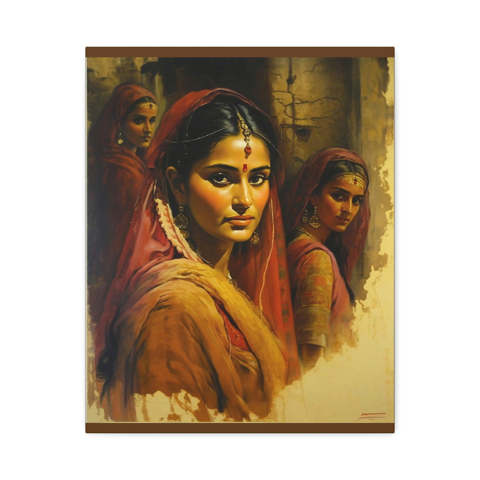 Ancient Indian Women Wall Art Traditional Indian Artwork Ethnic Home ...