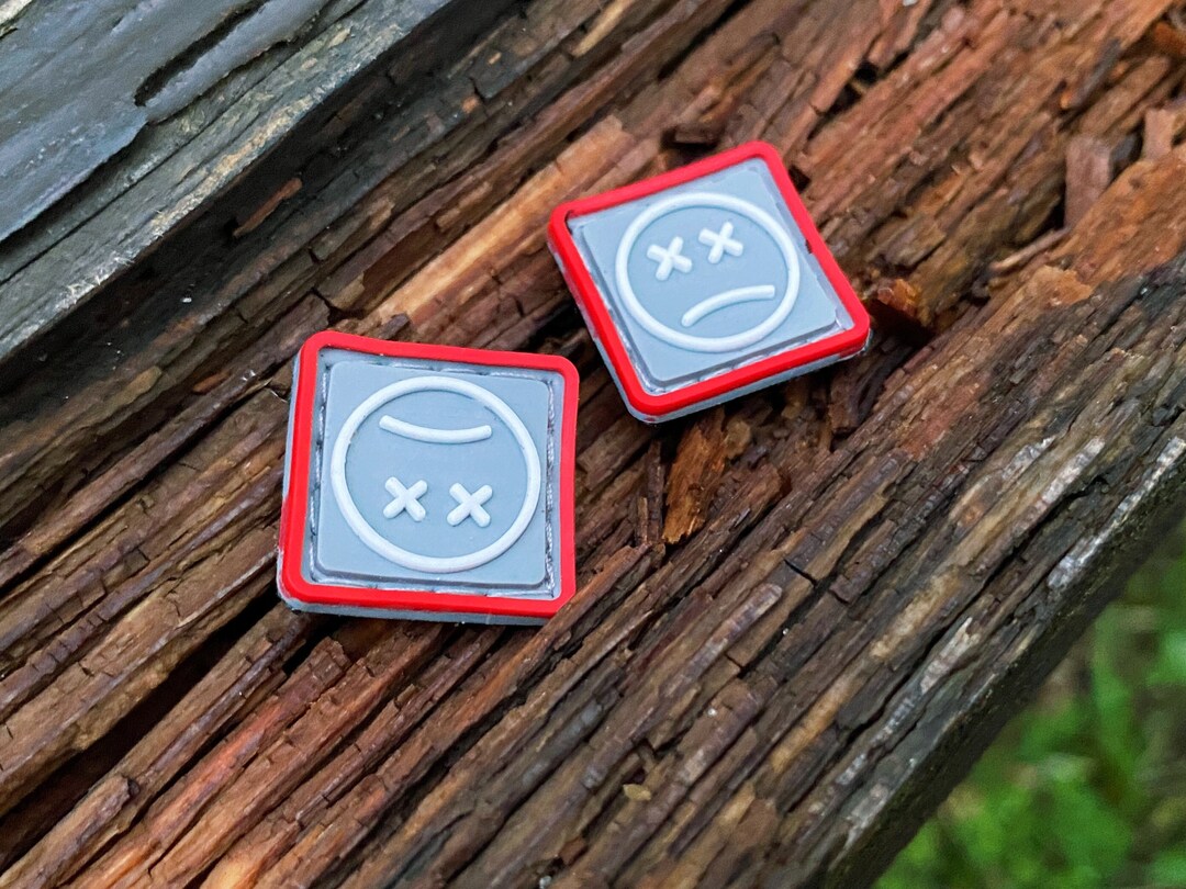 Velcro Patch Smile Sad Face, Edc Patch, Red / Gray / White, Morale ...