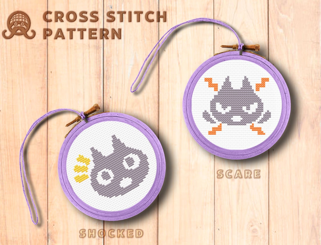 Animal Crossing Shocked Scare Reactions, Cross Stitch Pattern, DIY Easy ...