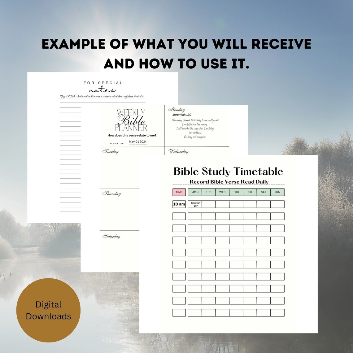 Spiritual Journey Planner With Daily, Weekly, and Notes - Bible Verses ...