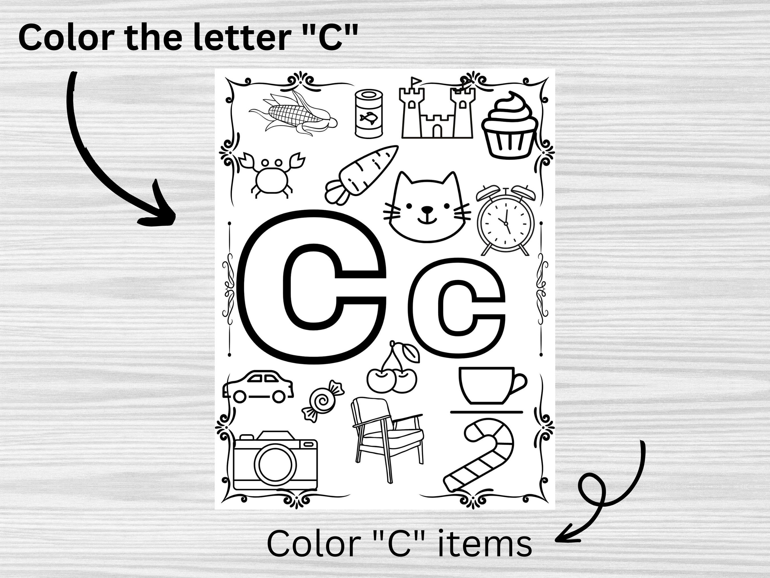 Alphabet C Coloring Pages