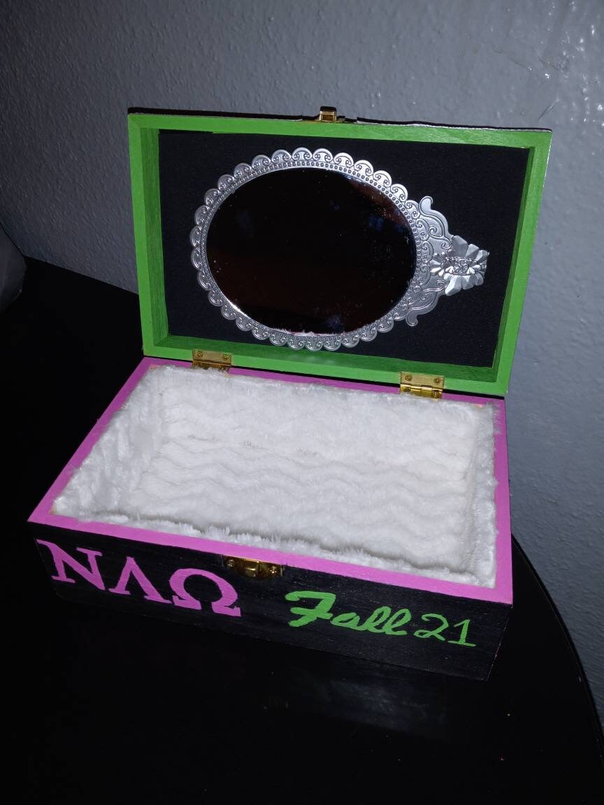 Hand-painted AKA Sorority Keepsake Box With Pearls & Lace - Etsy