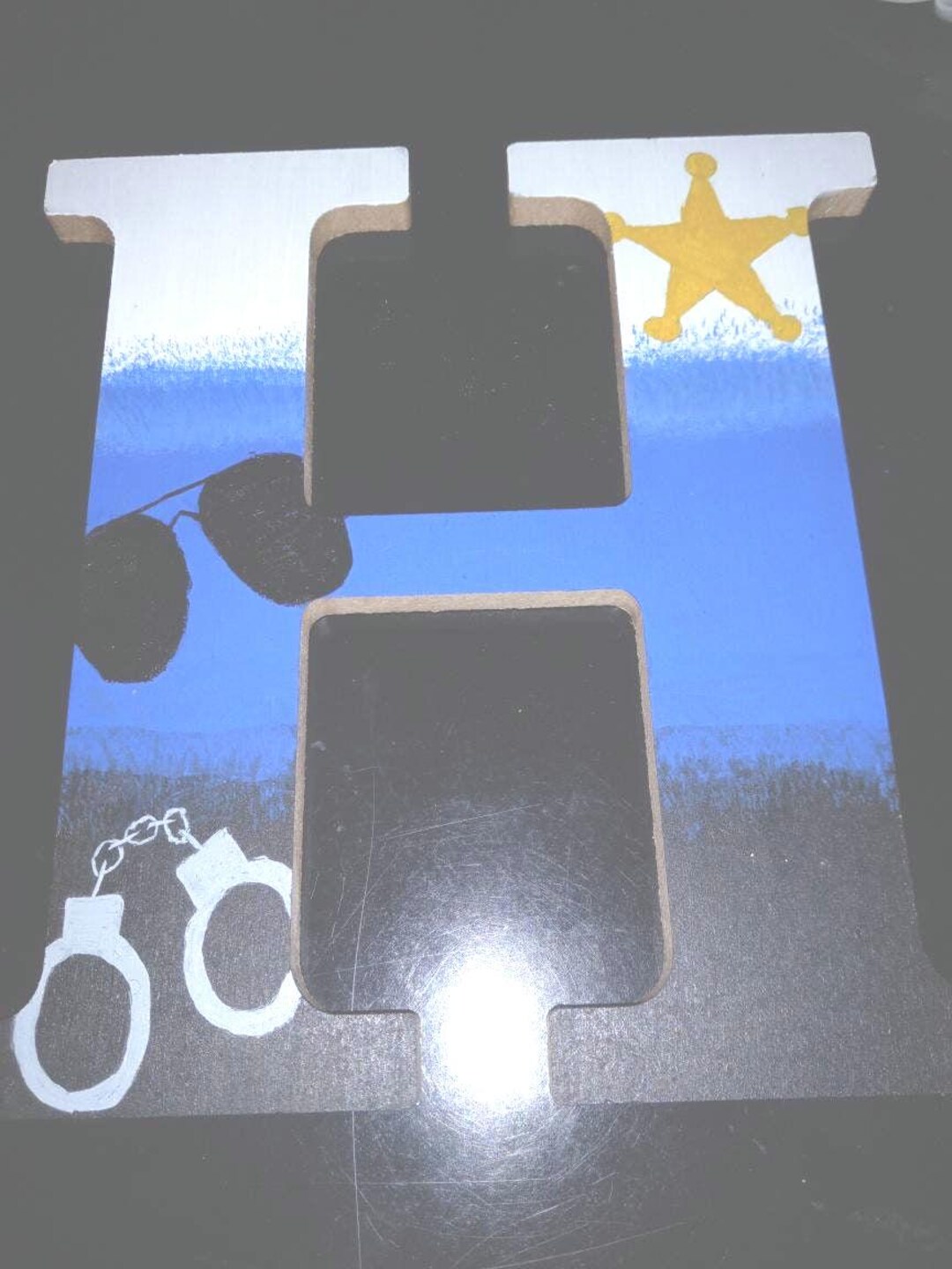 Cop, Police Officer, Thin Blue Line, Back the Blue Wooden Letter - Etsy