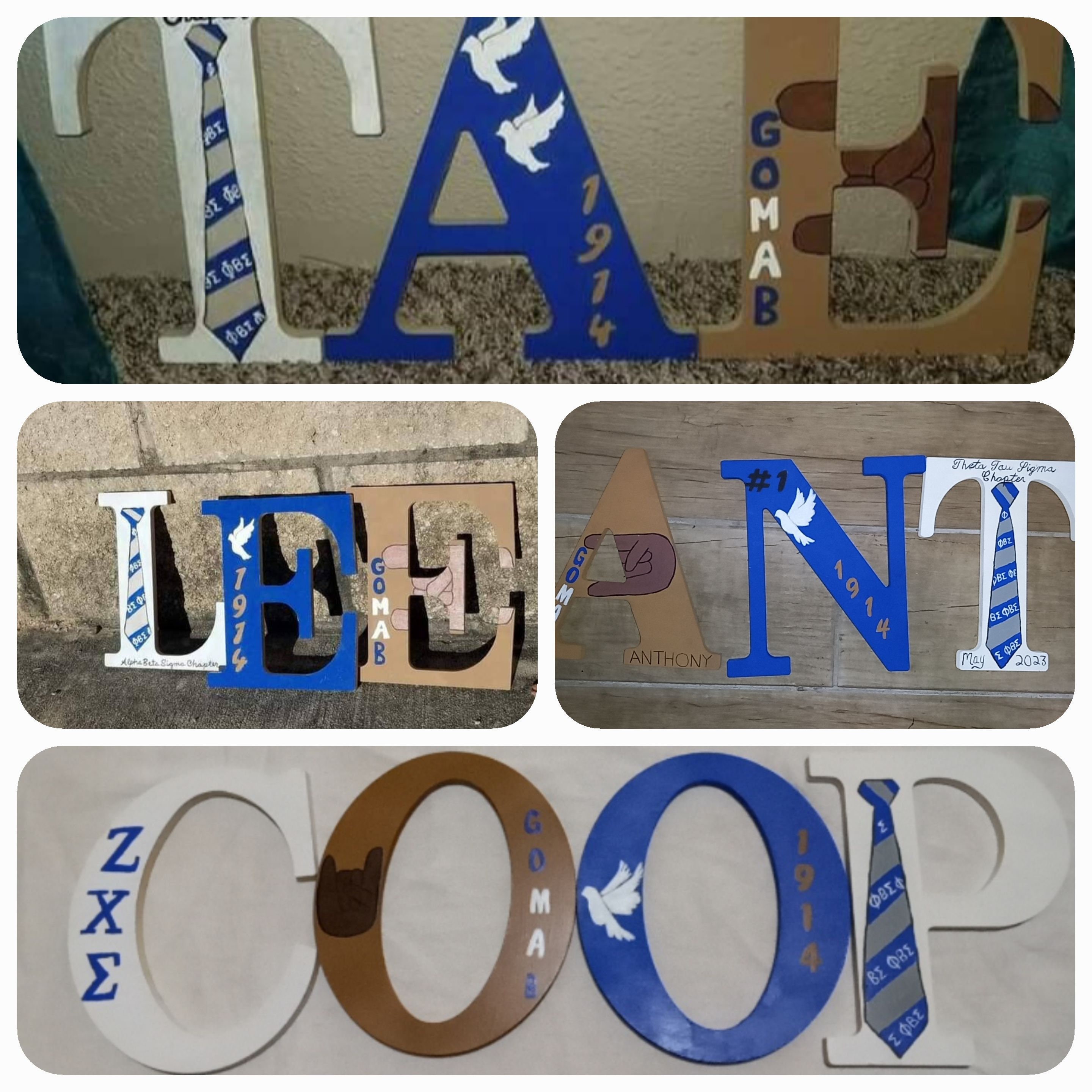 Phi Beta Sigma Fraternity Wooden Letters Crossing Gift - Etsy