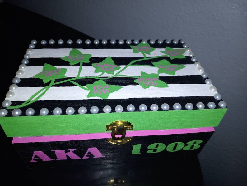 AKA Legacy Box, Alpha Kappa Alpha Sorority Jewelry Organizer - Etsy
