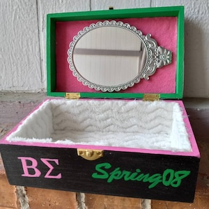 AKA Alpha Kappa Alpha Sorority Box Jewelry Box Jewelry Organizer Pin ...