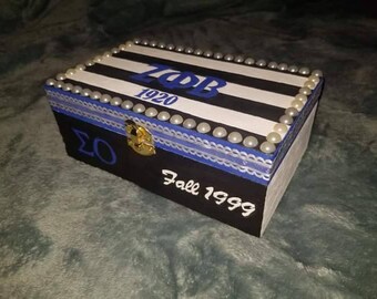 Zeta Phi Beta Sorority Box - Etsy