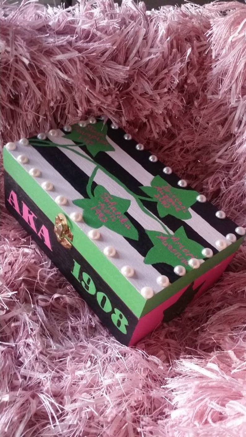 AKA Legacy Box, Alpha Kappa Alpha Sorority Jewelry Organizer - Etsy