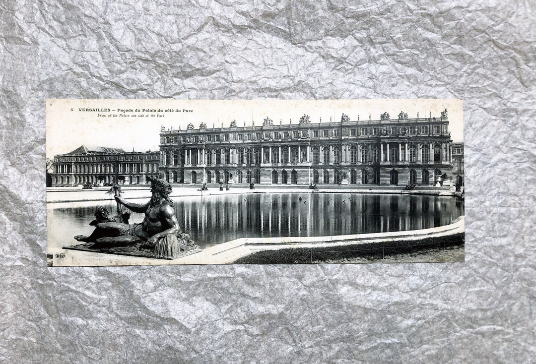 1910s - Panoramic Versailles Postcard - Versailles Facade of the Palace ...