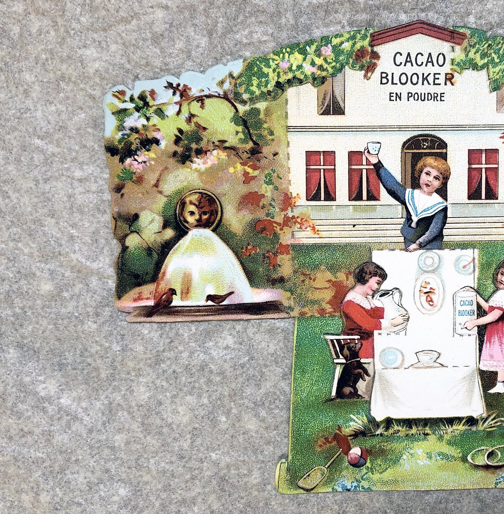 Chromo to Fold Cacao Blooker Victorian Trade Card - Etsy