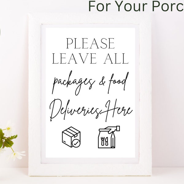 Food Deliveries Sign - Etsy