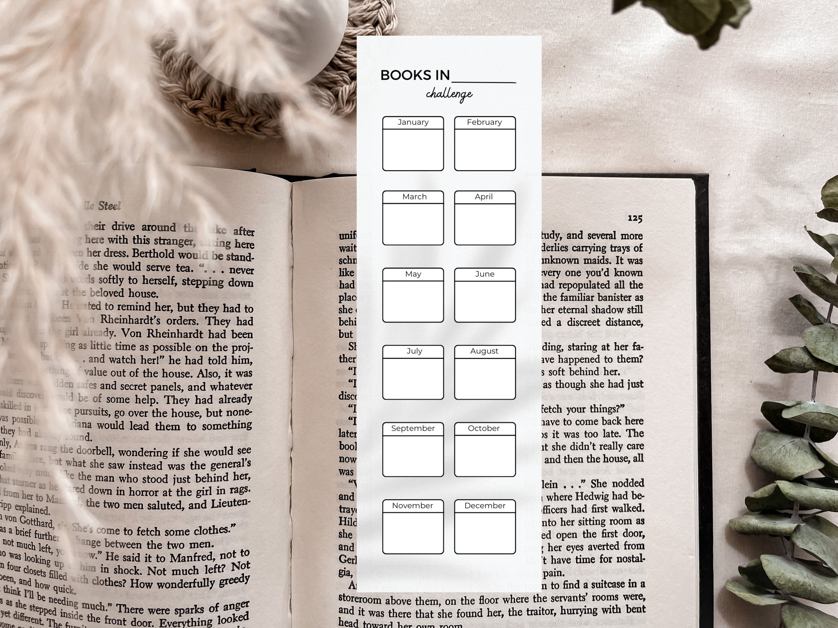 Digital Printable Bookmark, Library Card Reading List, Keep Track of ...