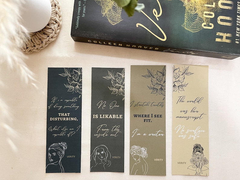 Printable VERITY Bookmark Set, Colleen Hoover COHO Bookmarks - Etsy