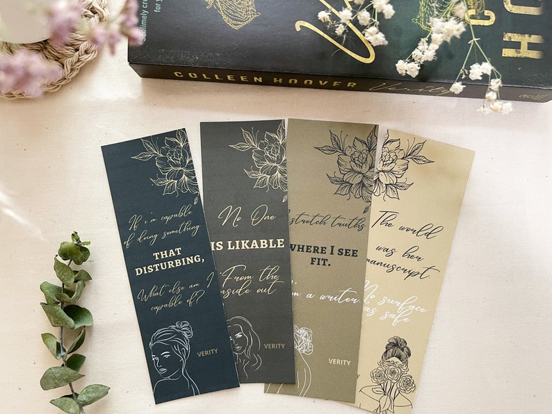 Printable VERITY Bookmark Set, Colleen Hoover COHO Bookmarks - Etsy