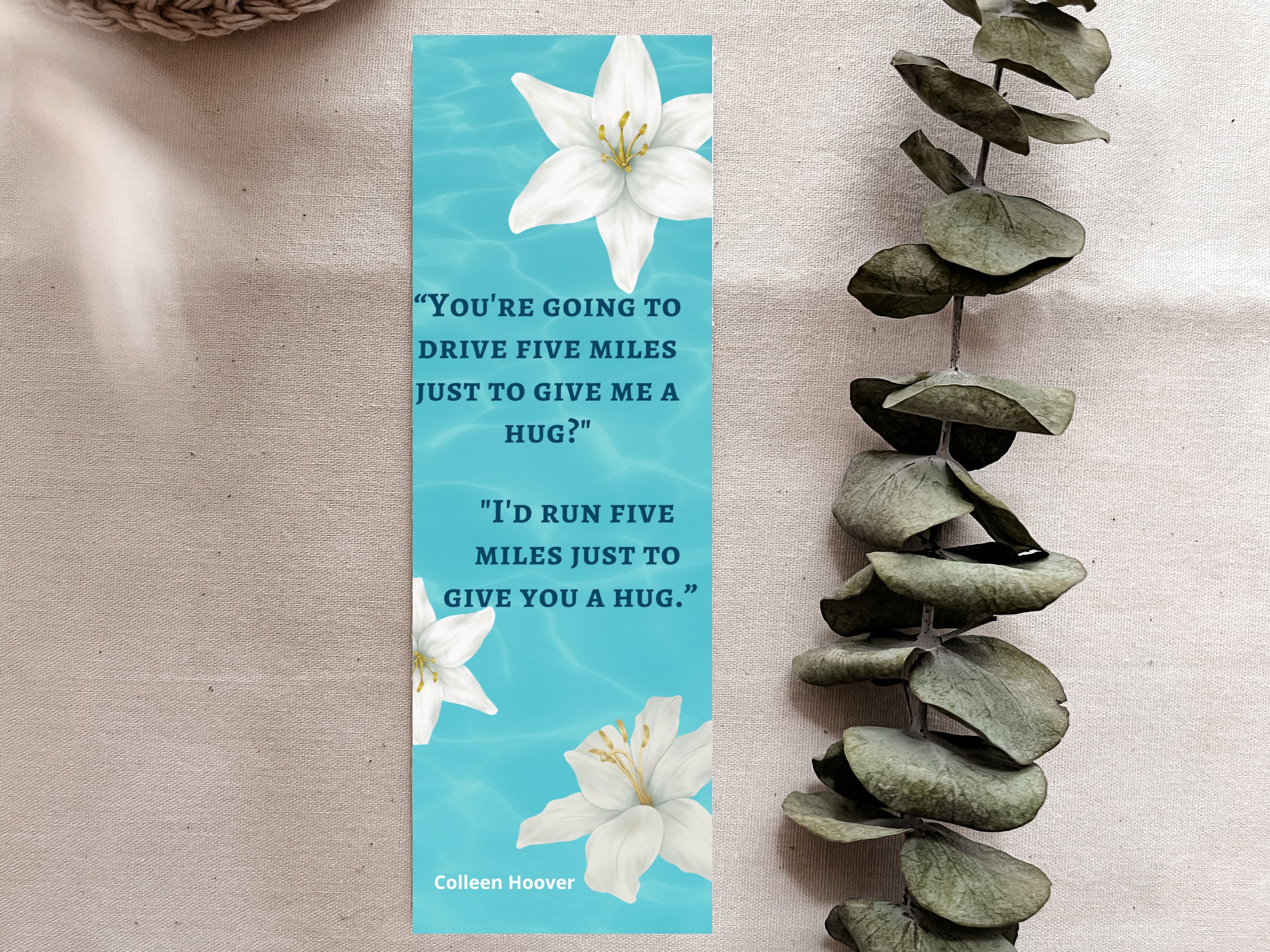 Printable Bookmark Set of 4, It Starts With Us Colleen Hoover, Digital ...