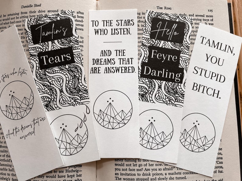 Printable ACOTAR Bookmark Set of 5 Digital Download - Etsy