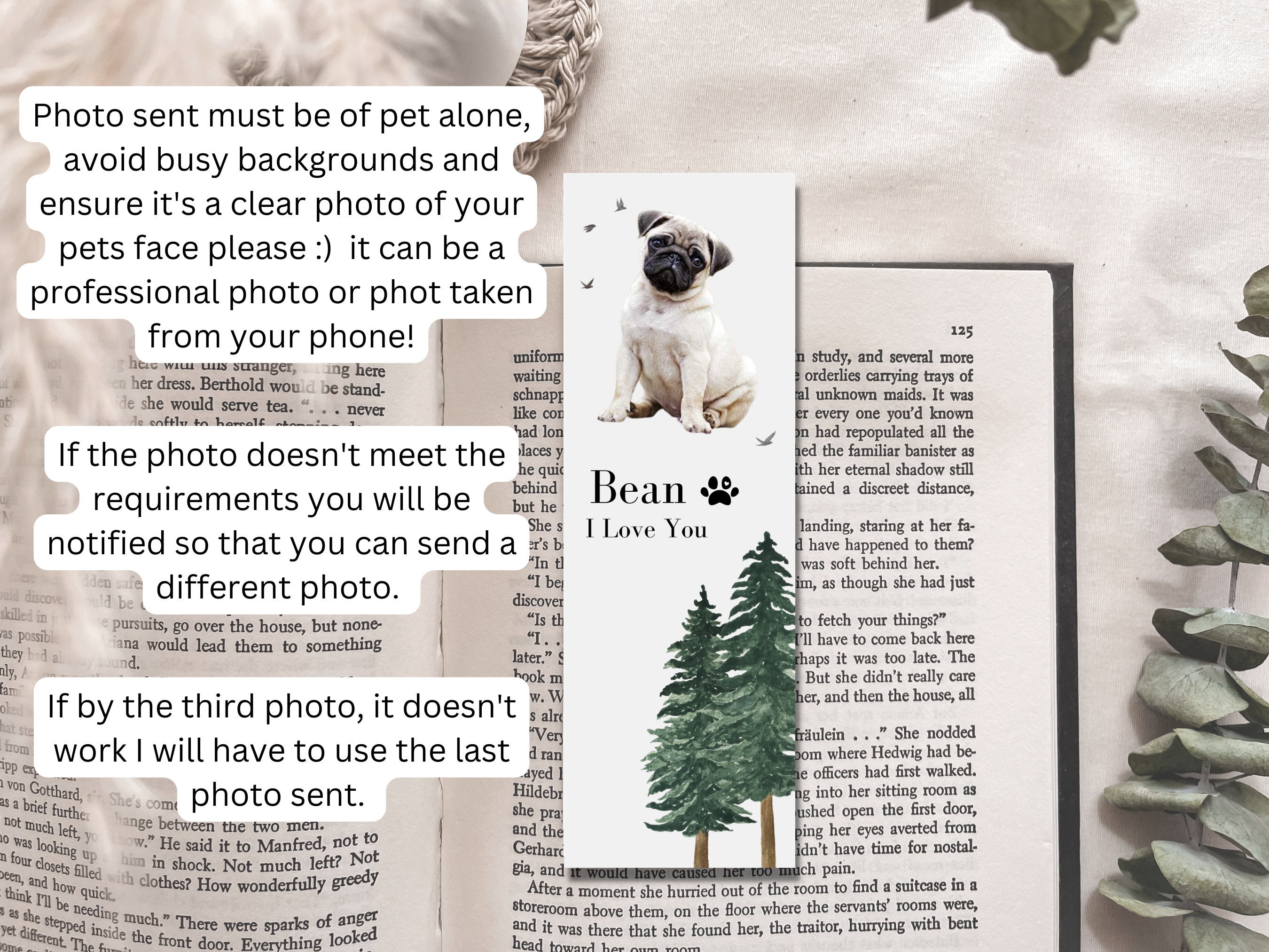 Digital Printable Pet Bookmark, Dog, Cat Pet Personalized Bookmarks ...