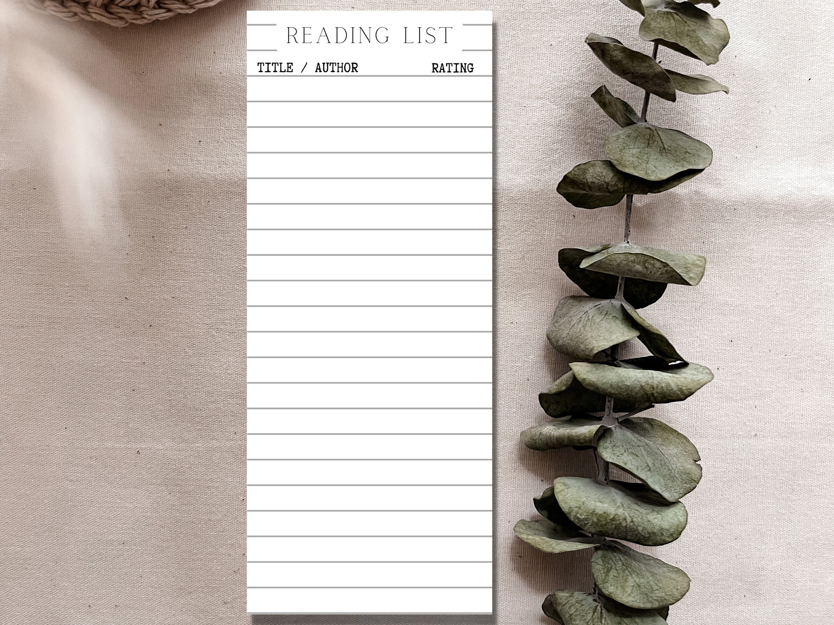 Digital Printable Bookmark, Library Card Reading List, Keep Track of ...
