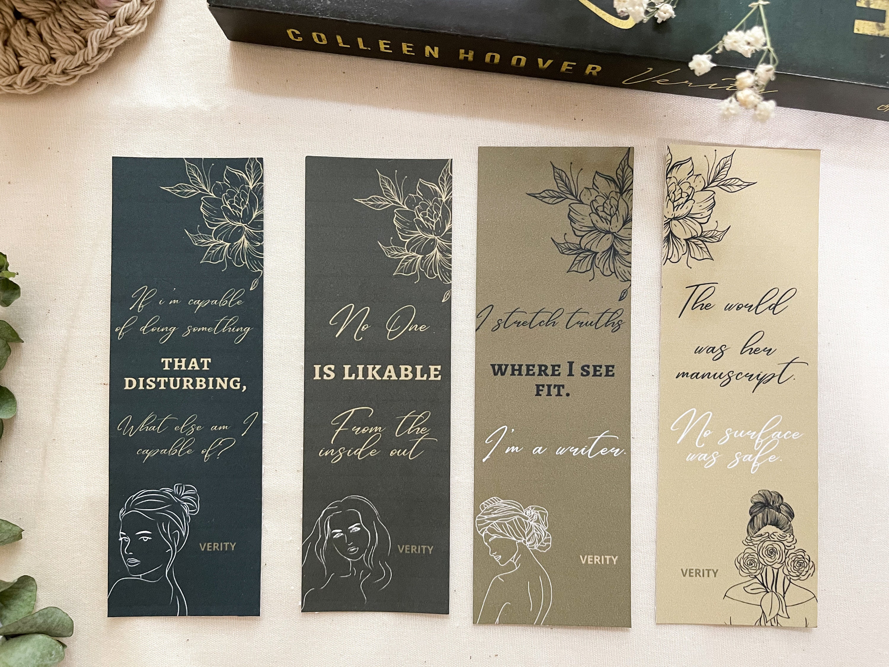 Printable VERITY Bookmark Set, Colleen Hoover COHO Bookmarks - Etsy