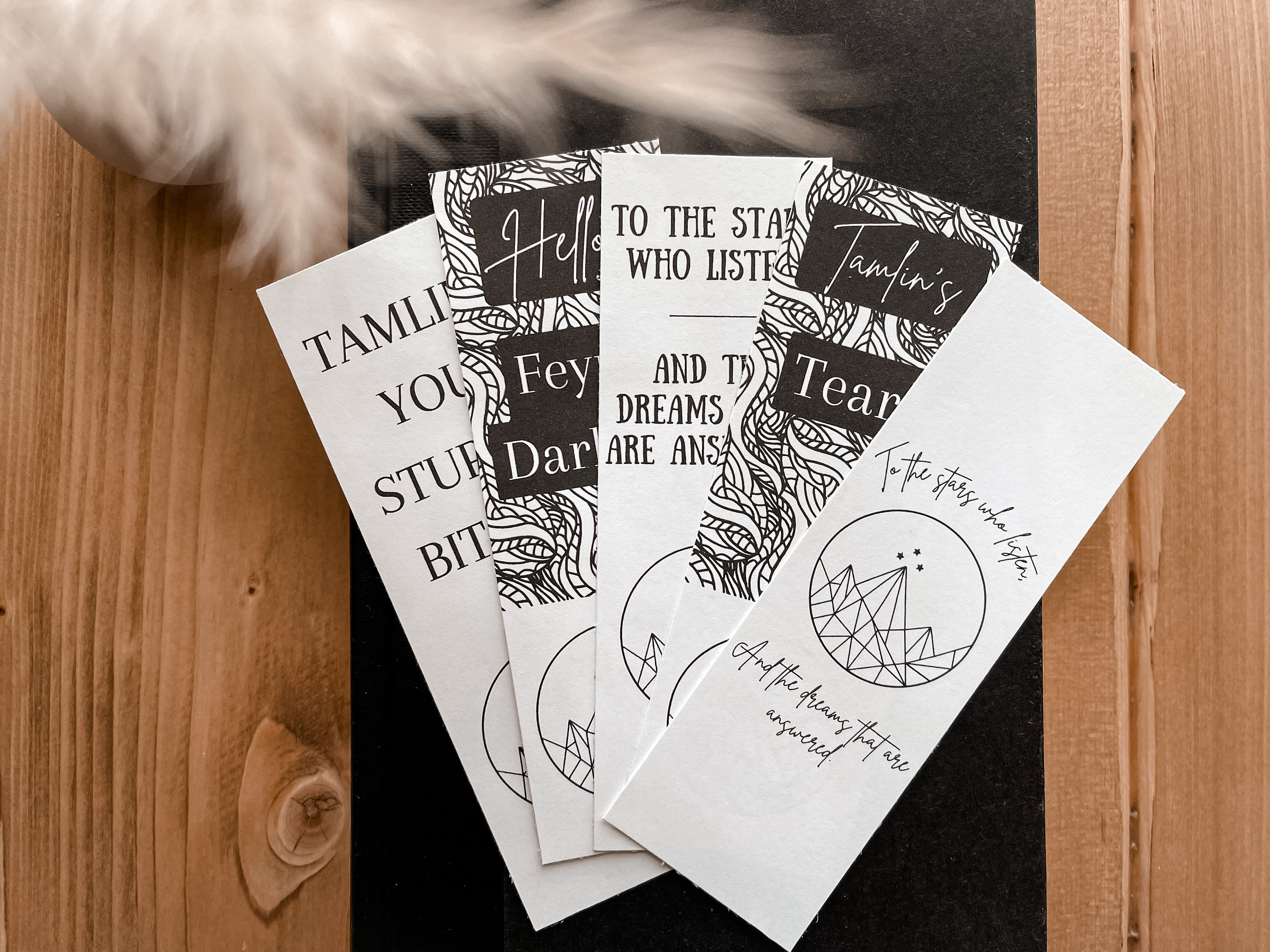 Printable ACOTAR Bookmark Set of 5, Digital Download Bookmarks, Tamlin ...